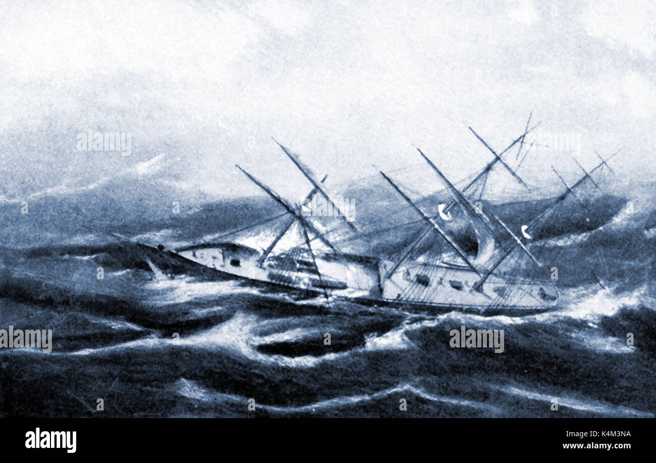 The US clipper ship (windjammer) COMET owned by Bucklin & Crane of New ...