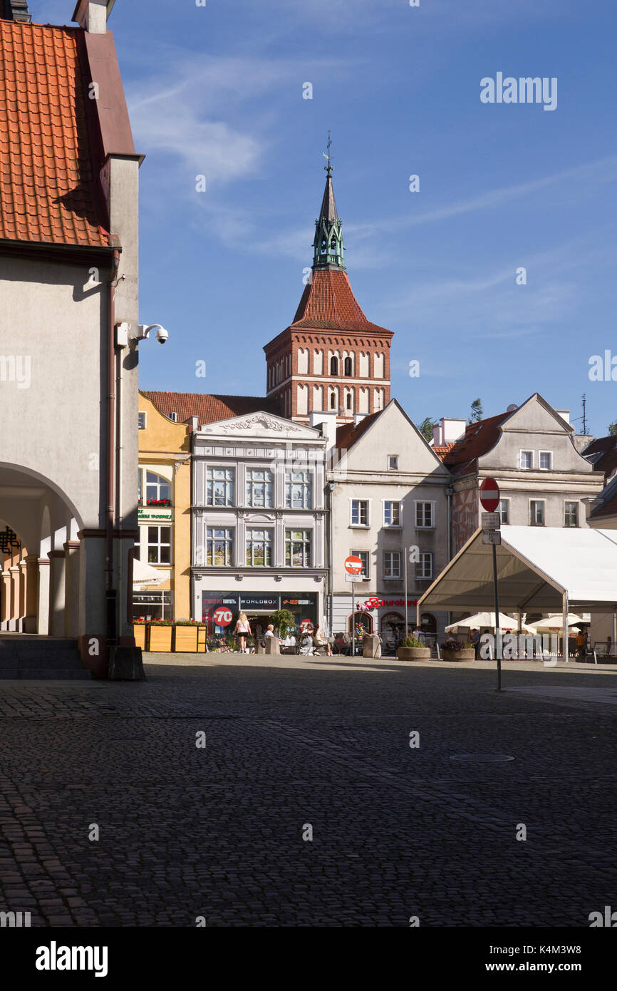 The Upper Gate and Staromiejska Street. Old town, Olsztyn. Poland Stock ...