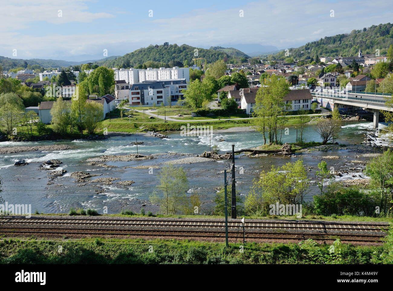 Spring view of the French city Pau Stock Photo - Alamy