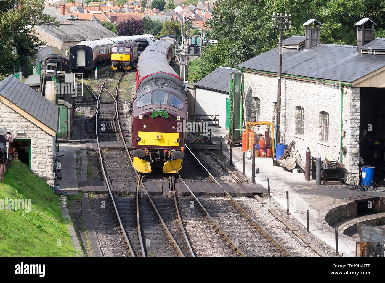 Heritage Diesel engine on Dorset Railwaau Stock Photo - Alamy