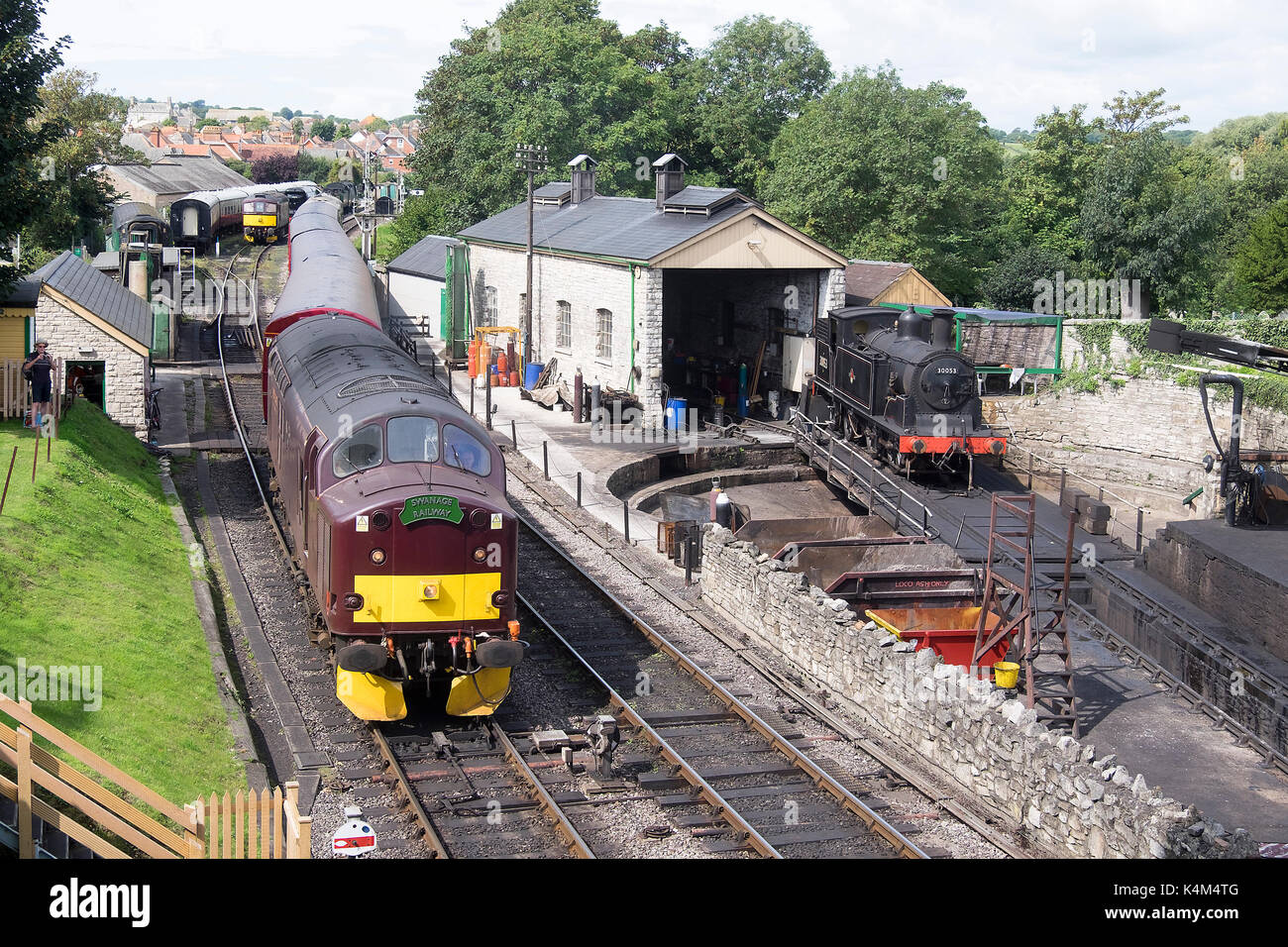 Heritage Diesel engine on Dorset Railwaau Stock Photo - Alamy