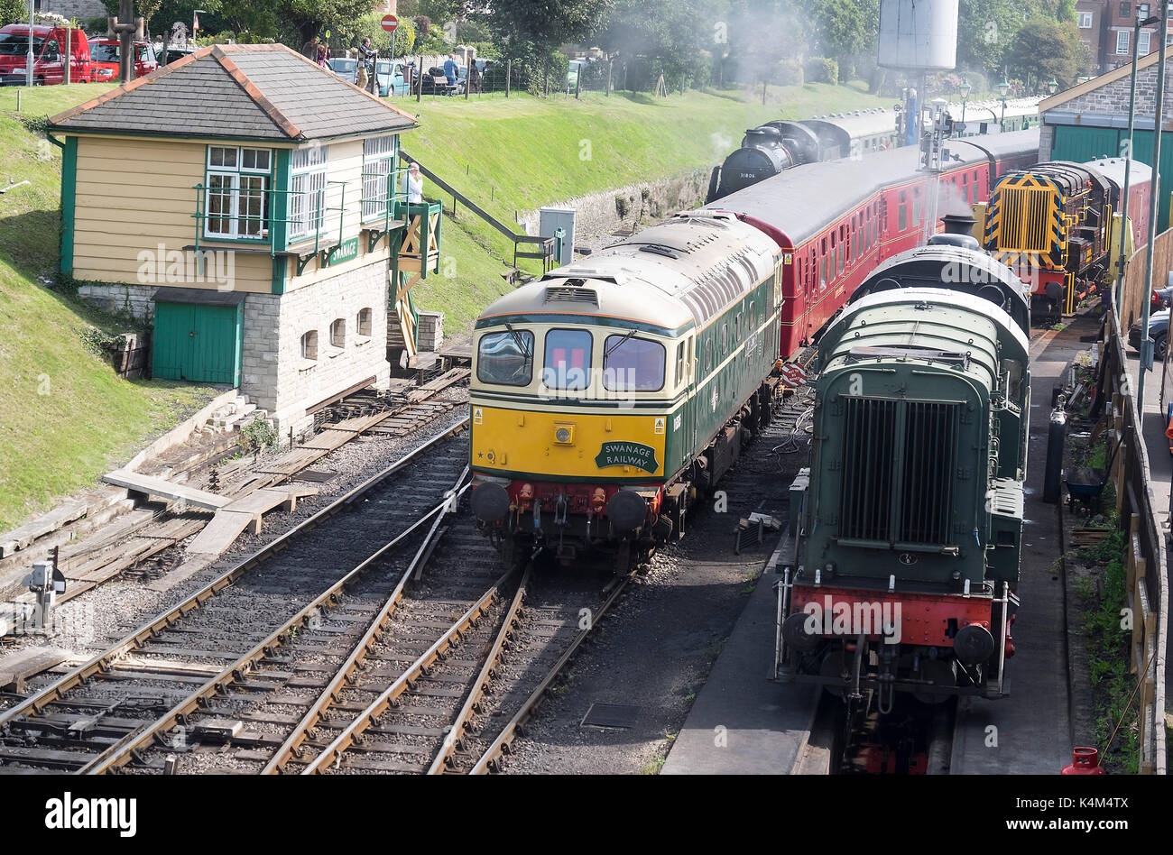 Heritage Diesel engine on Dorset Railwaau Stock Photo - Alamy