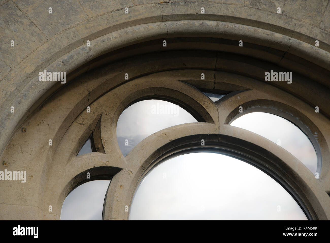 Circular window in an old chapel Stock Photo - Alamy