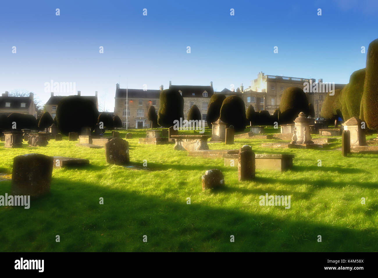View of church and graveyard in Pitchcombe near Slad Stock Photo - Alamy