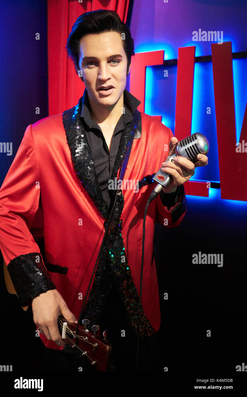 Elvis presley wax figure madame hi-res stock photography and images - Alamy