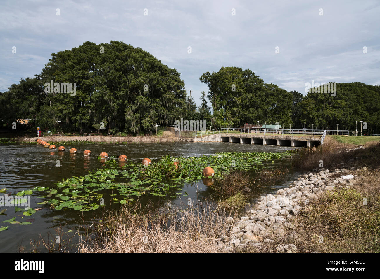 Burrell Lock & Dam Spillway Leesburg, Florida Stock Photo - Alamy