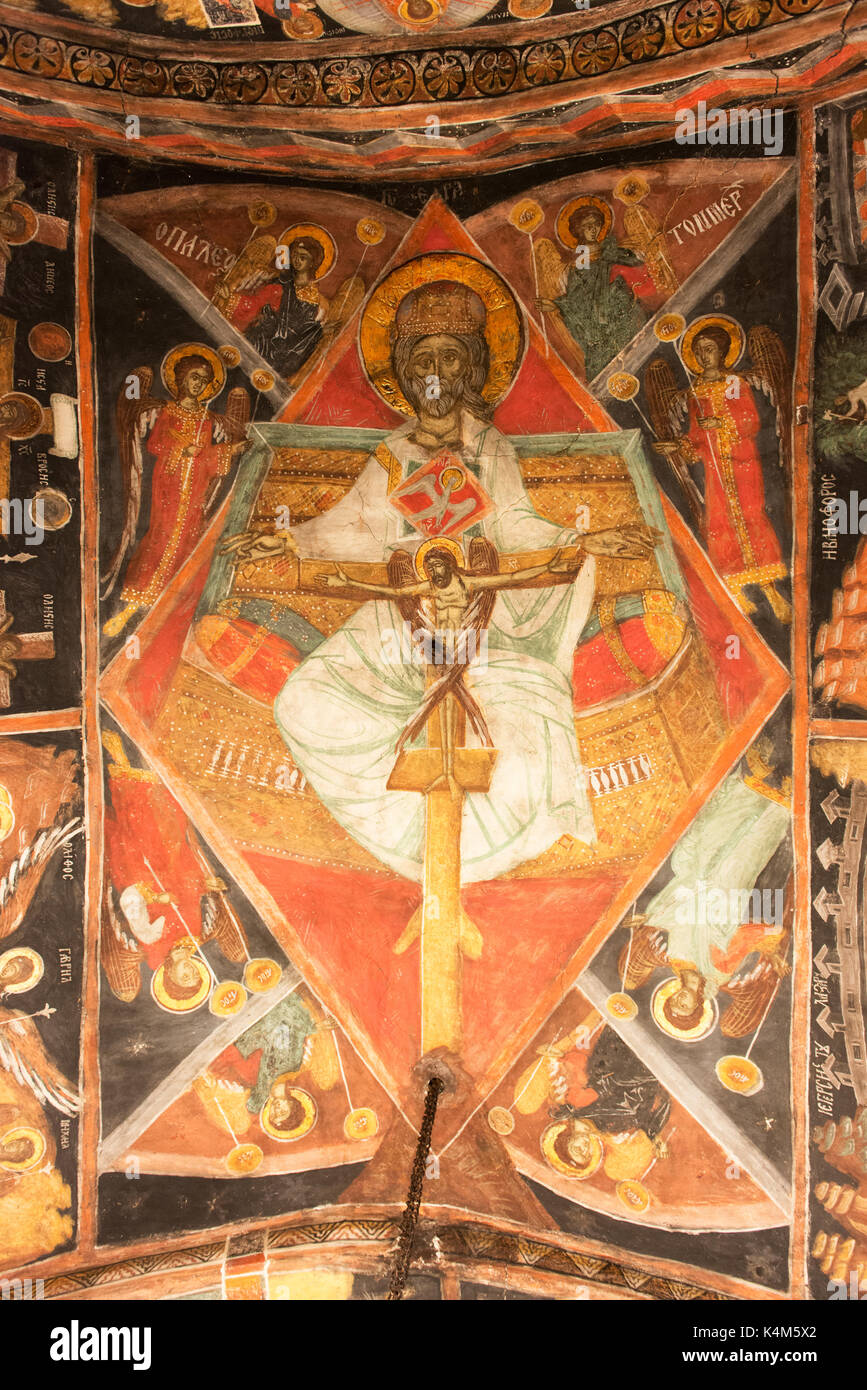 17th century frescos inside The Nativity Church in Arbanasi, also known ...
