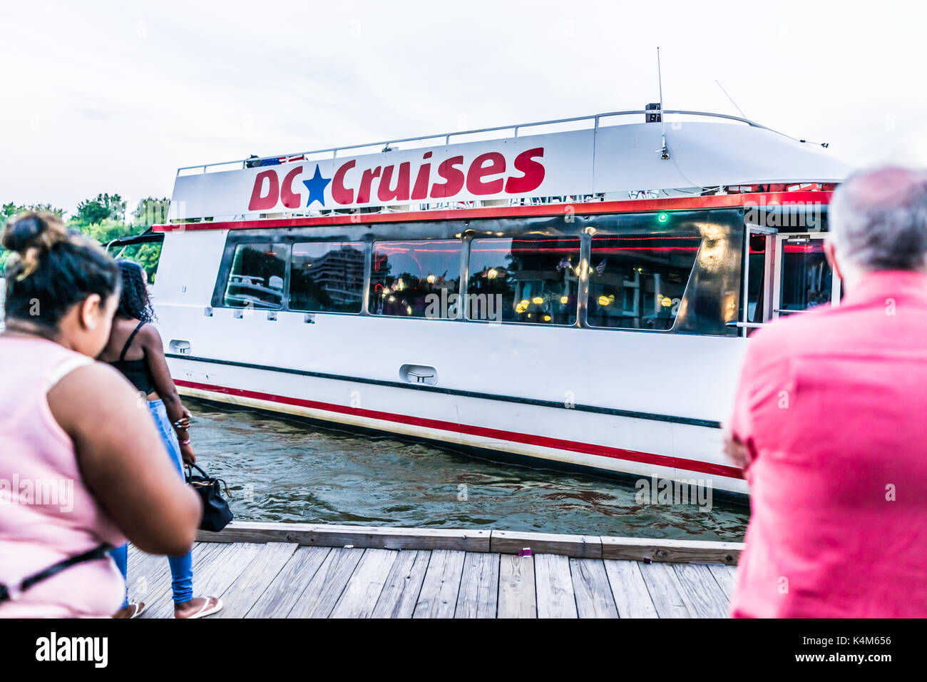Washington DC, USA - August 4, 2017: People standing in Georgetown park ...