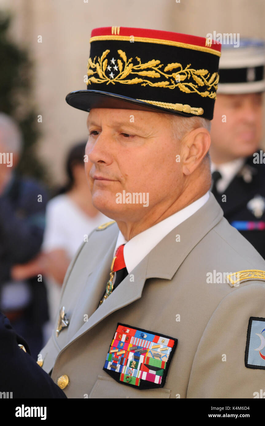 General Pierre Chavancy, Military Governor of Lyon, attends the ...