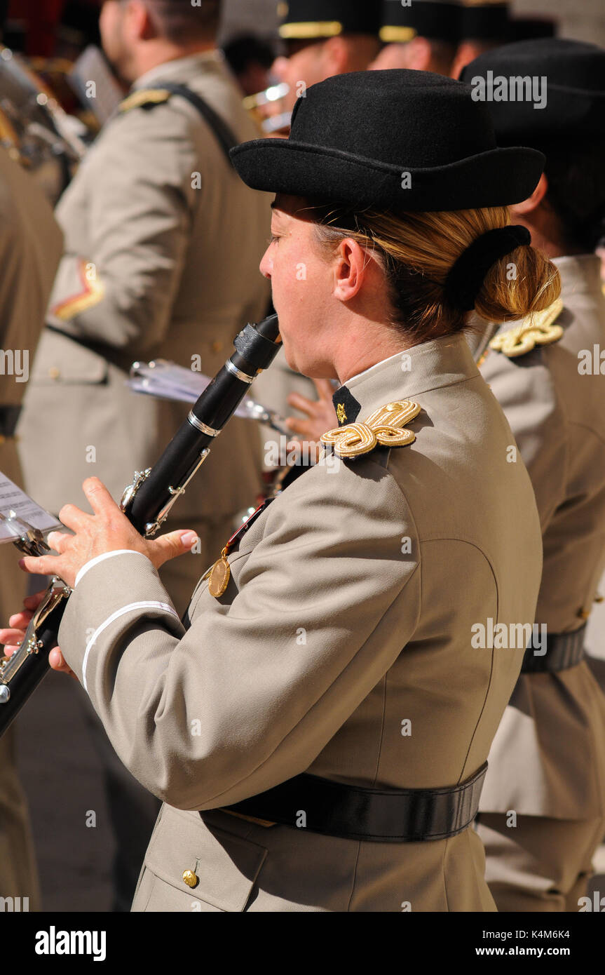 Military musicians from the Infantry fanfare on the ceremony of the ...