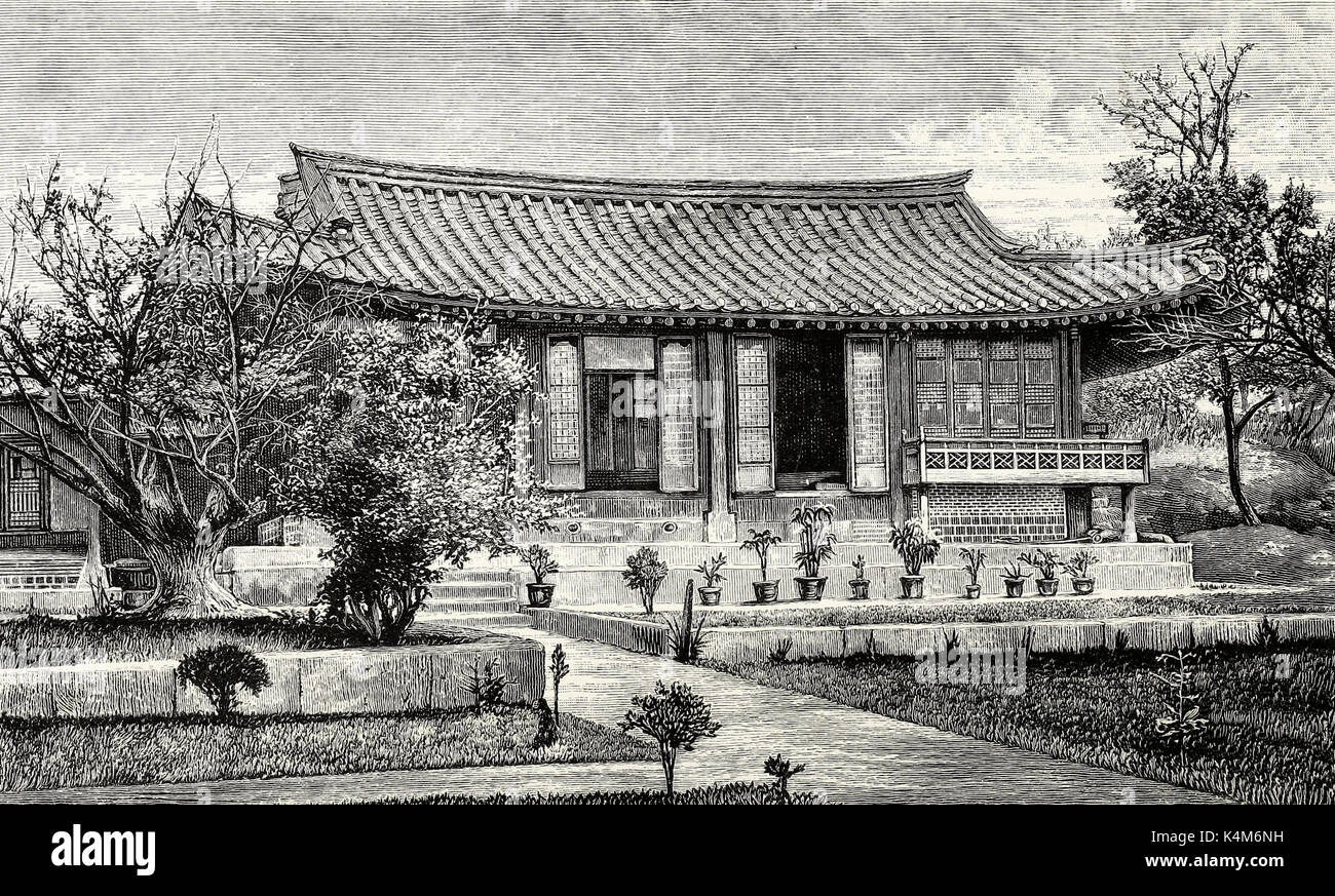 Consulate General, Seoul, Korea, circa 1888 Stock Photo - Alamy