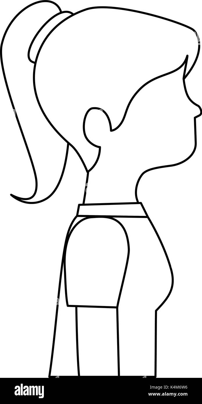 beautiful woman profile avatar character vector illustration design ...