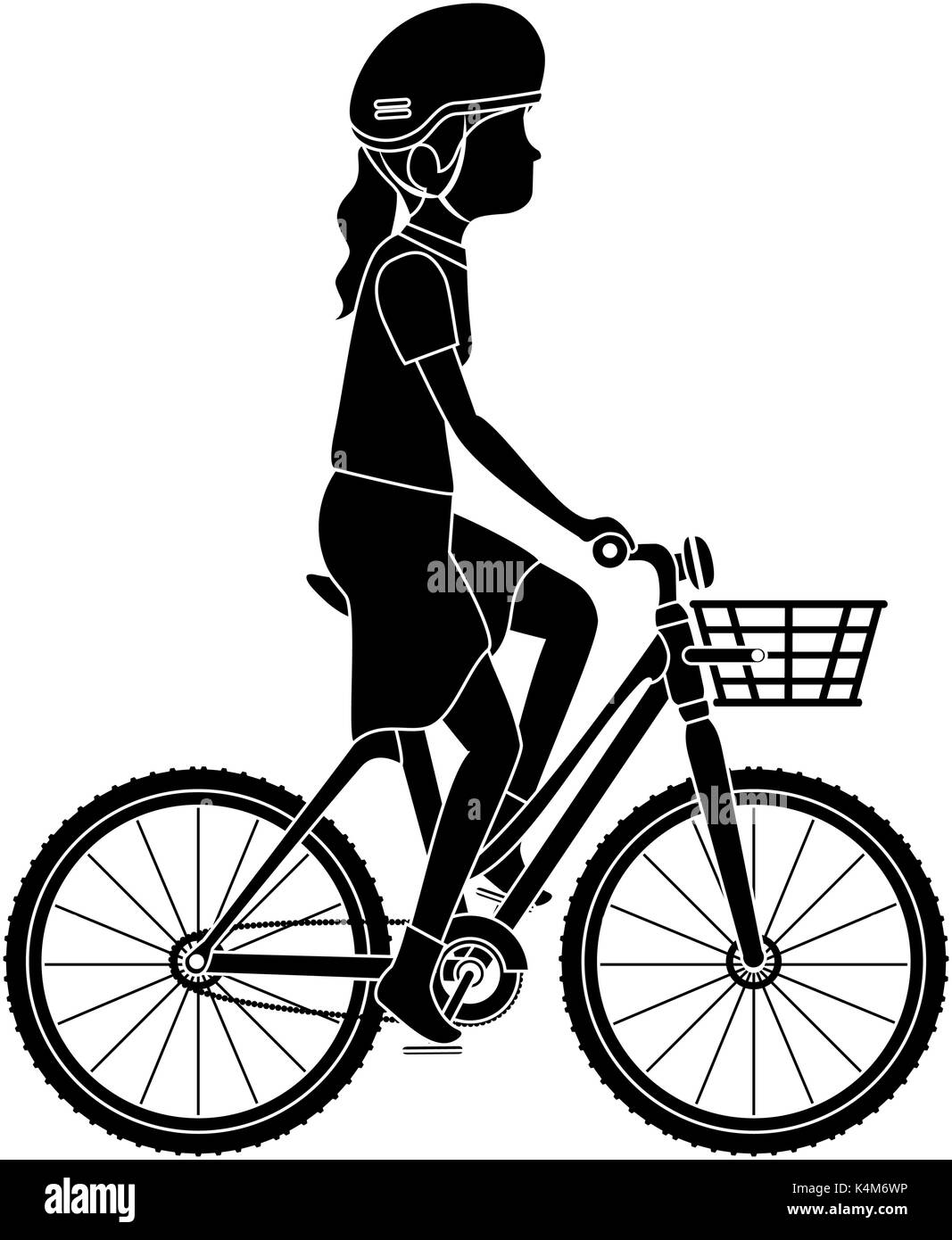 Female Cyclist Clipart