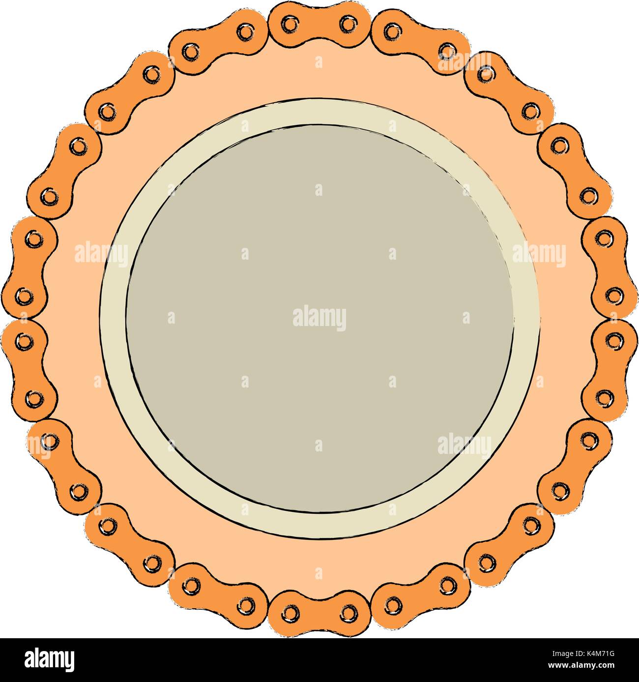 frame with chain bicycle Stock Vector Image & Art - Alamy