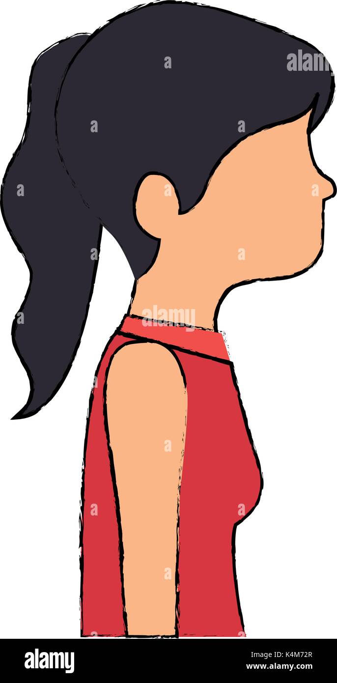 beautiful woman profile avatar character Stock Vector Image & Art - Alamy