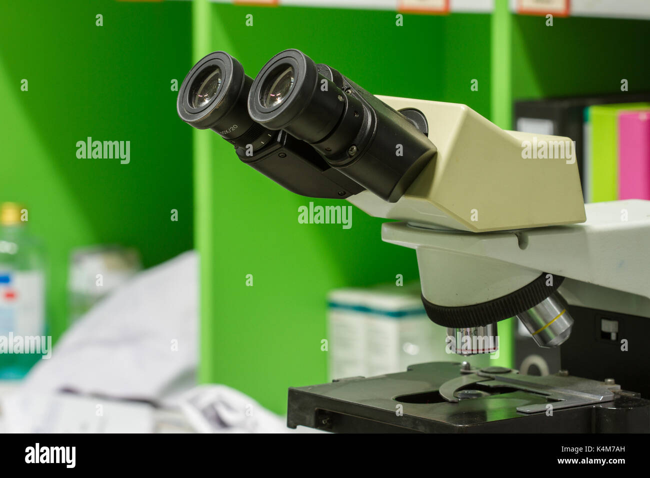 microscopes in Laboratory hospital, medicine equipment and health ...