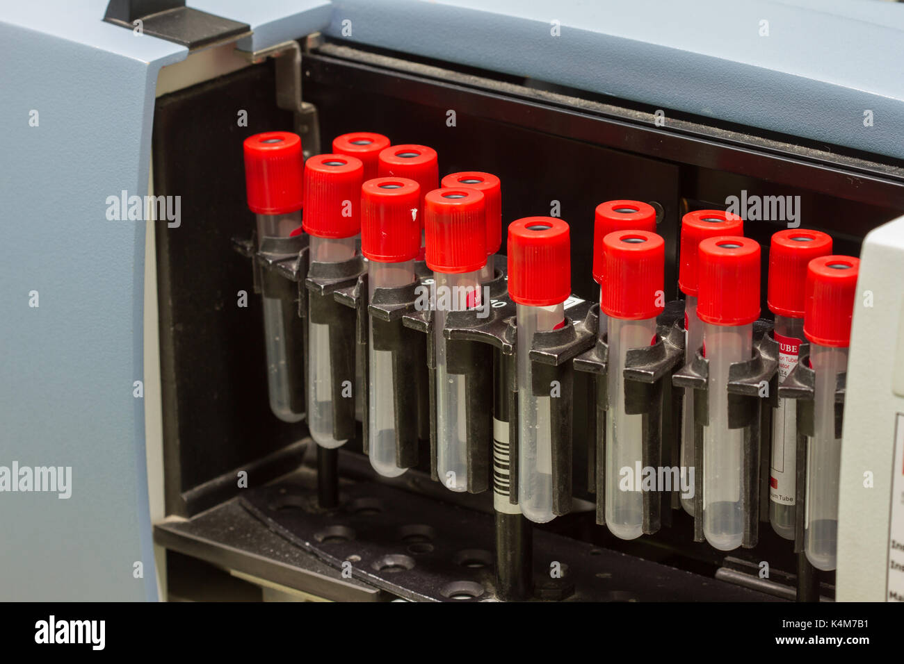 medical blood separation test centrifuge in chemical laboratory ...