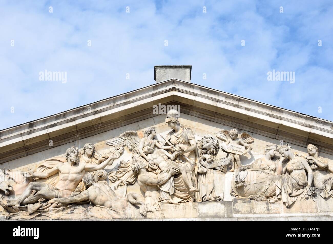 Neo Classical roof detail at Greenwich London Stock Photo - Alamy