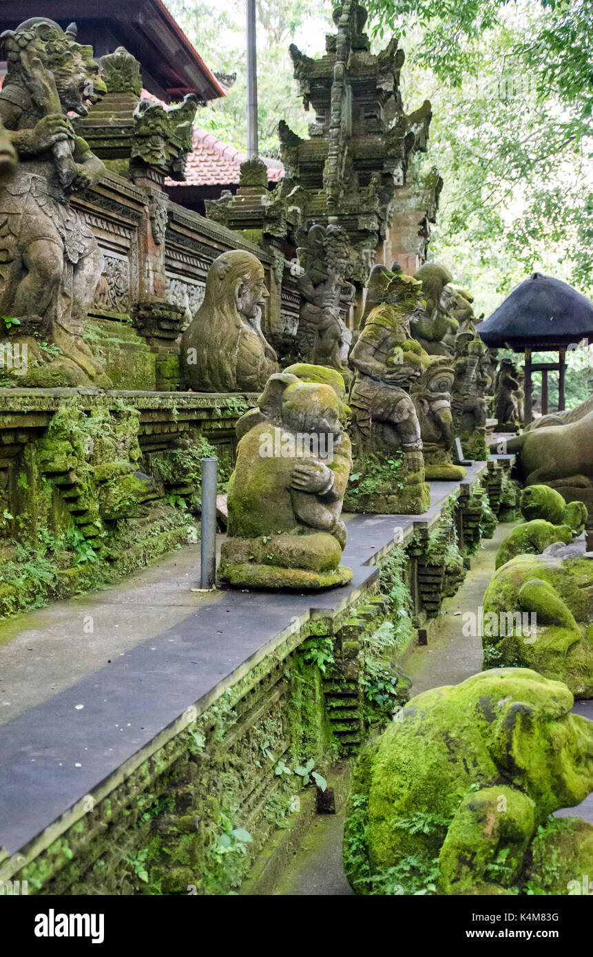 Temple at Monkey Forest Sanctuary in Ubud, Bali, Indonesia Stock Photo ...