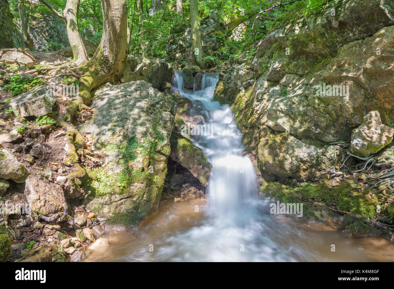 Slovakia - The waterfall in Zadielska valley in national park Slovensky ...