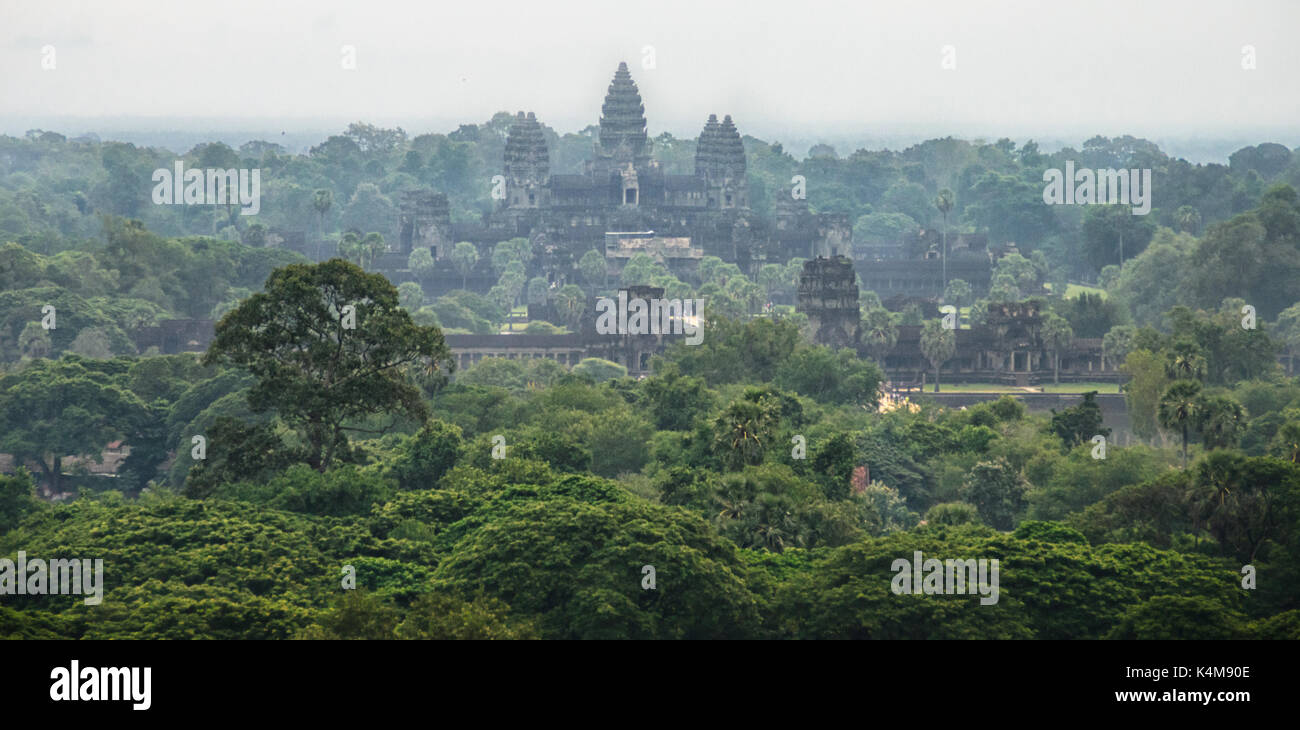 View of Angkor Wat bird's eye view Stock Photo - Alamy