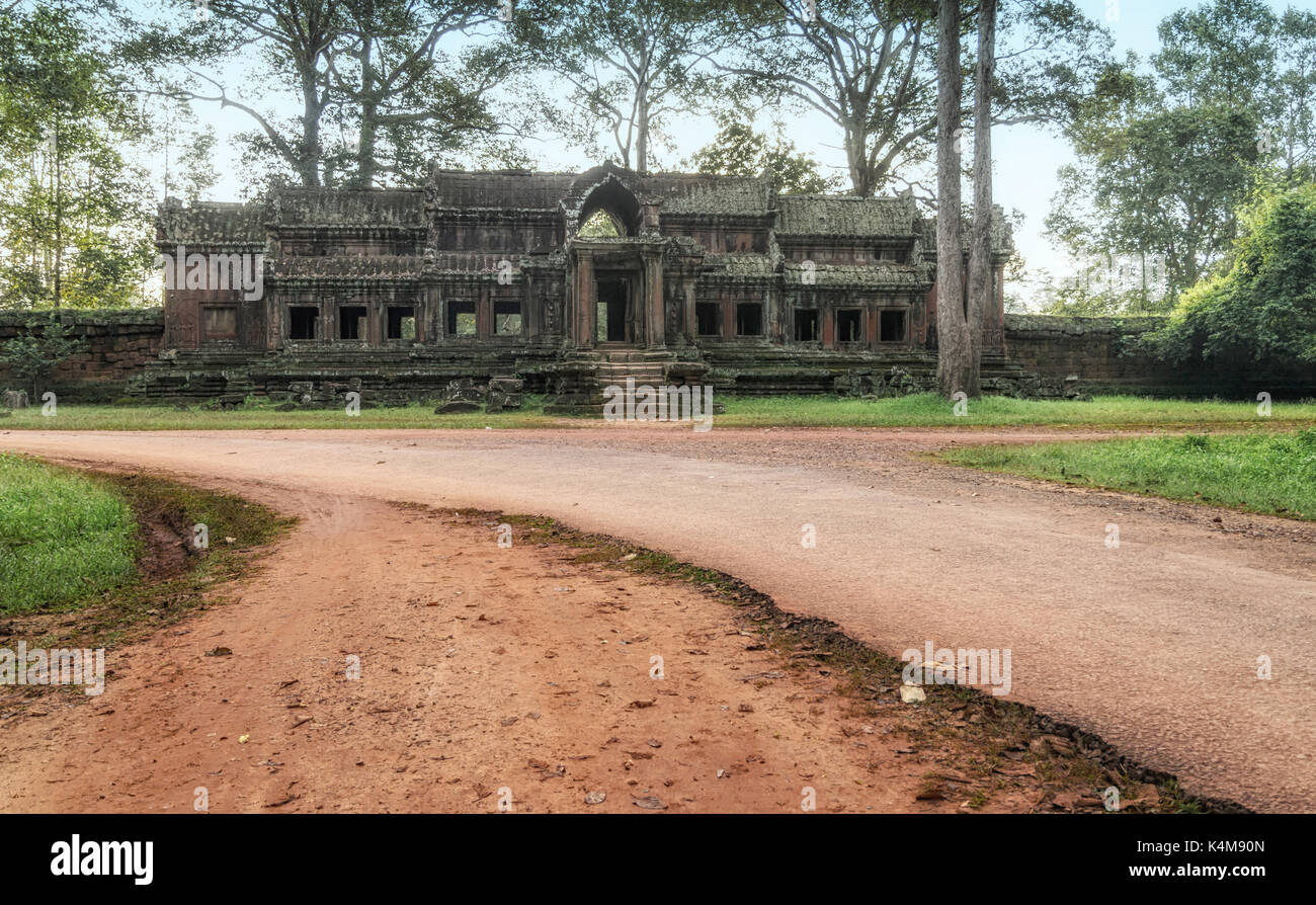 Library near Angkor Wat temple Stock Photo - Alamy