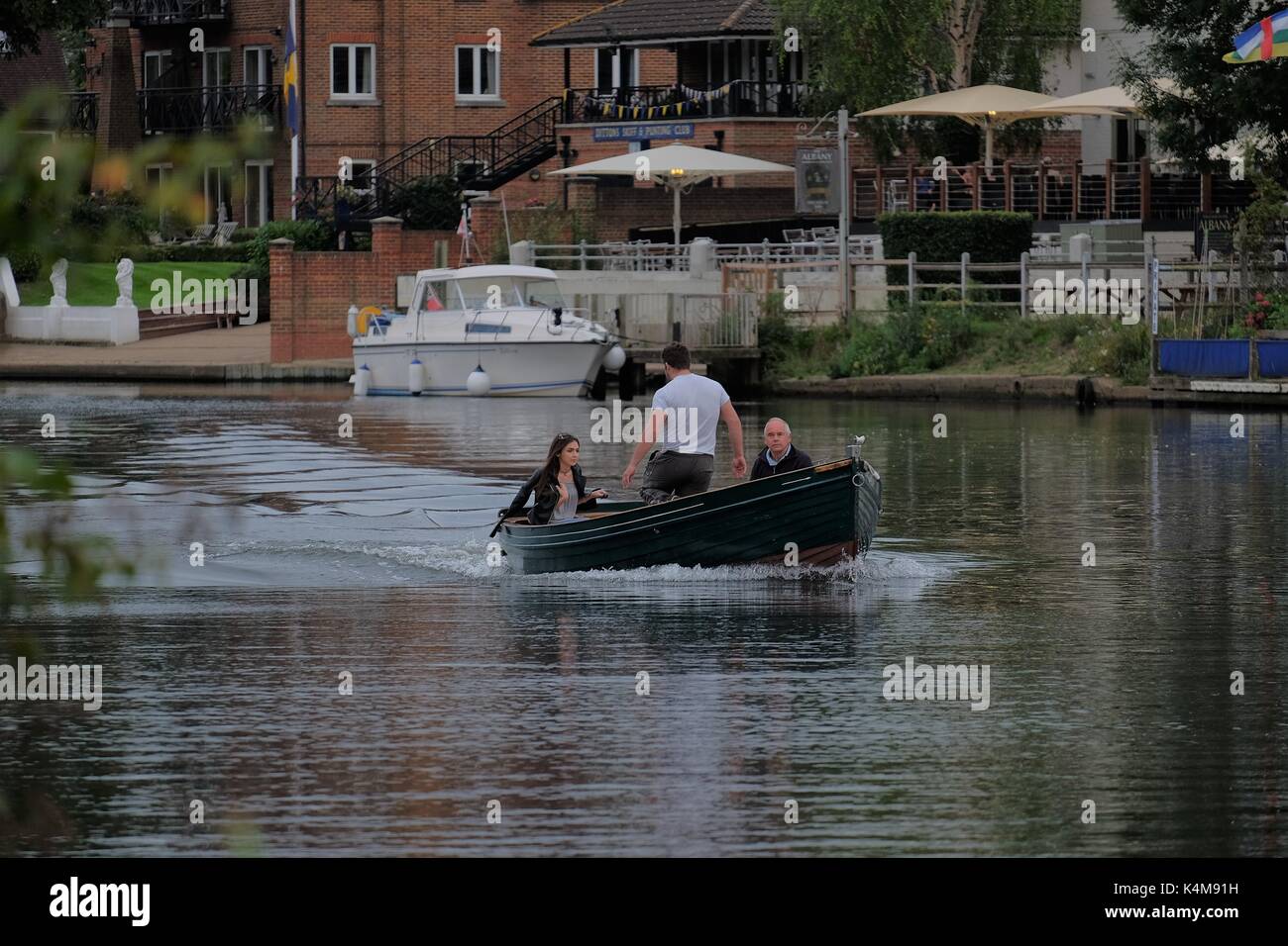 people in motor boats Stock Photo - Alamy