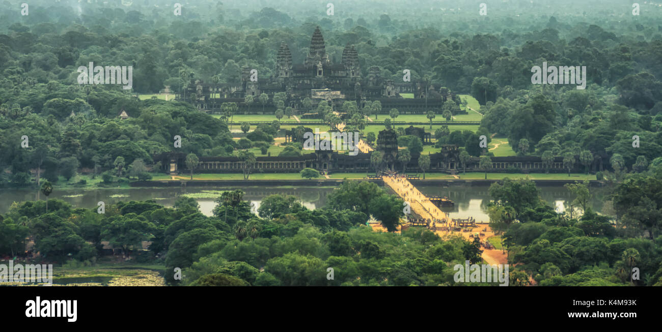 Angkor wat aerial view hi-res stock photography and images - Alamy