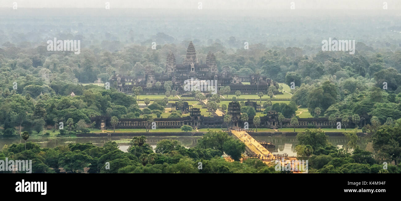 View of Angkor Wat bird's eye view Stock Photo - Alamy