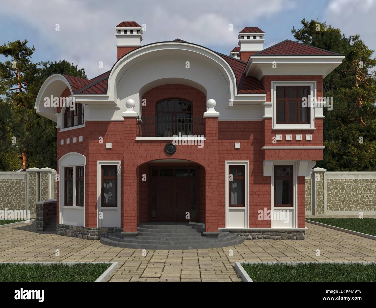 Building Photo Realistic Render 3D Illustration Stock Photo - Alamy