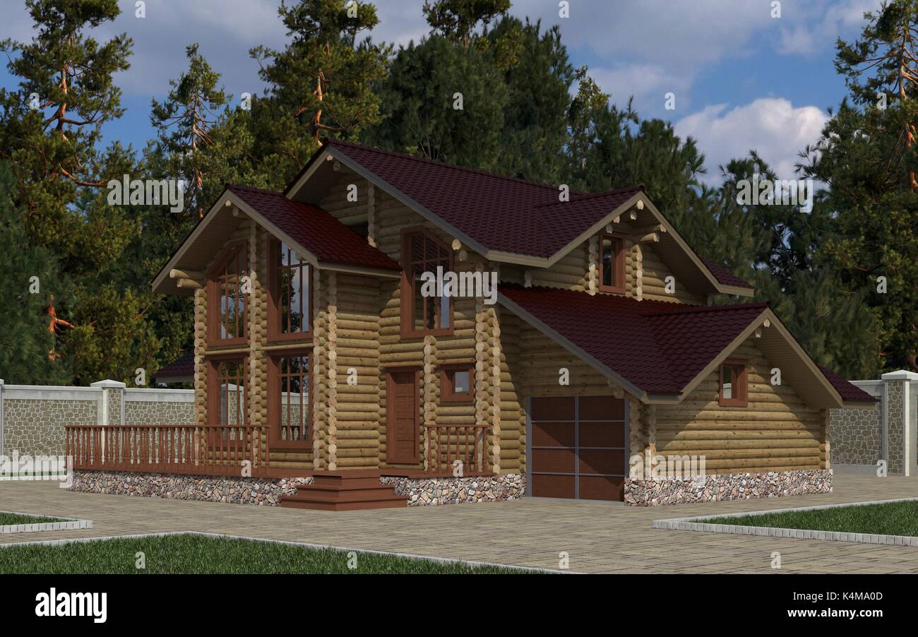 Building Photo Realistic Render 3D Illustration Stock Photo - Alamy