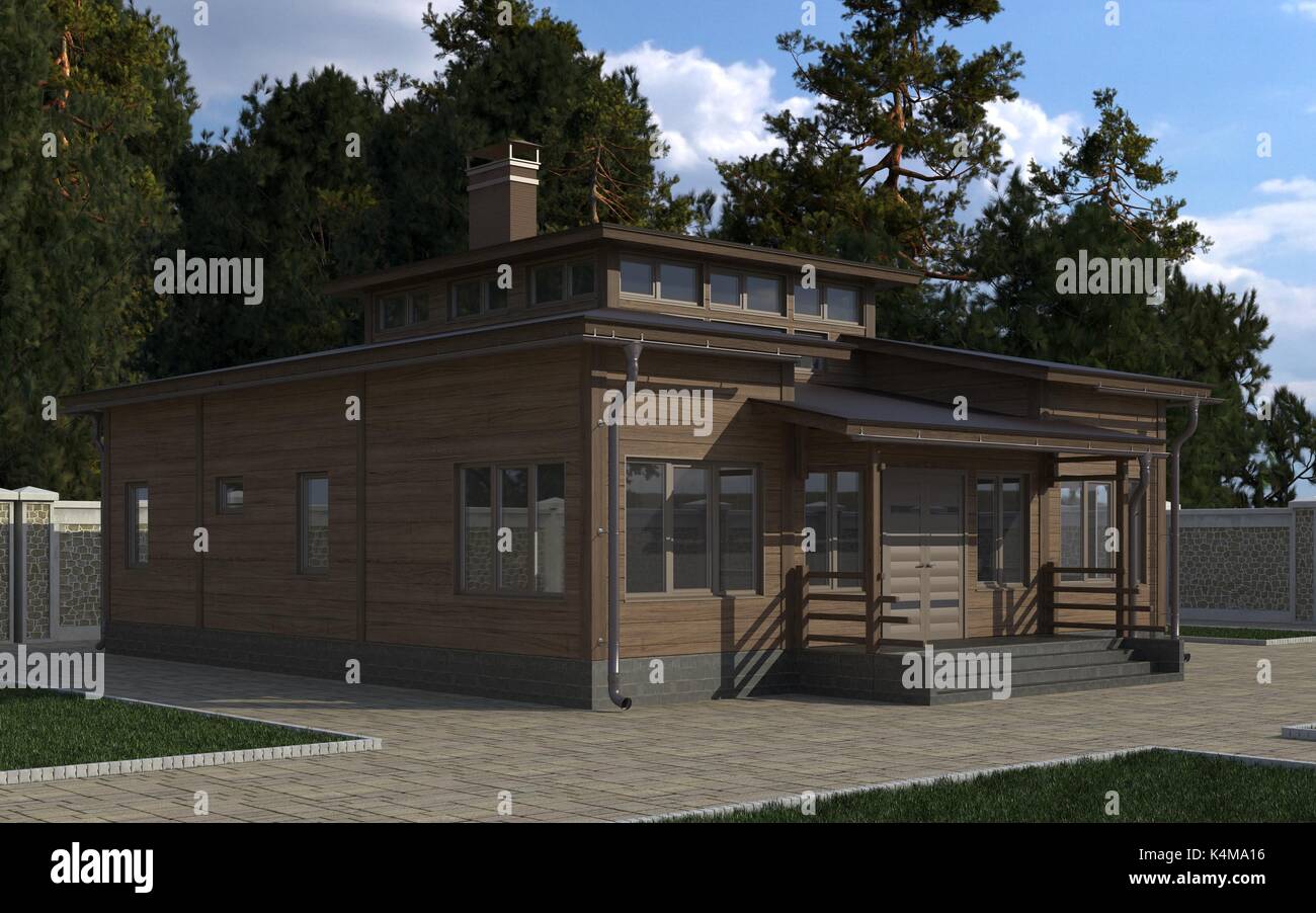 Building Photo Realistic Render 3D Illustration Stock Photo - Alamy