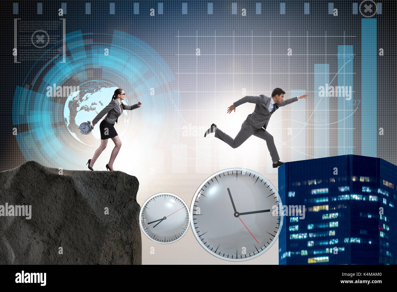 Time management concept with business people Stock Photo - Alamy