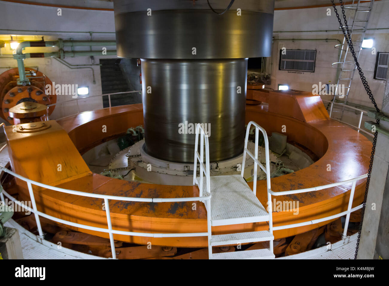 turbine shaft at the itaipu hydroelectric plant - horizontal Stock ...
