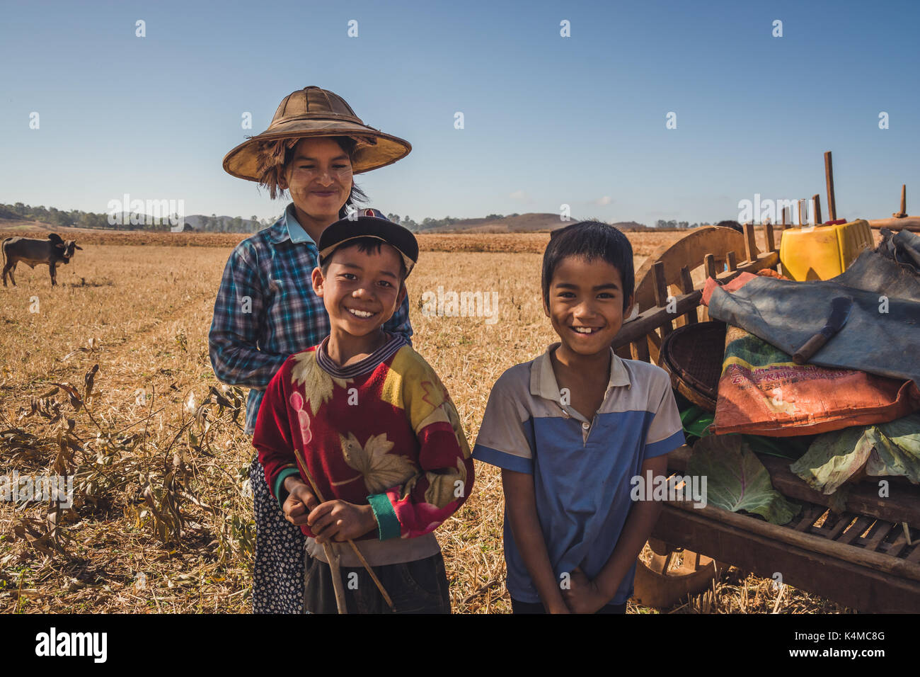 Shan State, Myanmar Dec. 26, 2013. Real life in rural Shan State ...