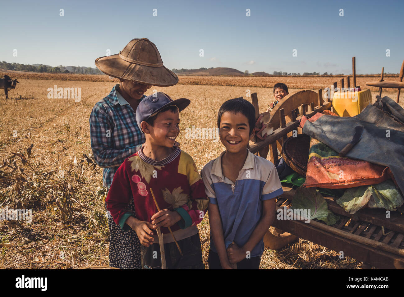 Shan State, Myanmar Dec. 26, 2013. Real life in rural Shan State ...