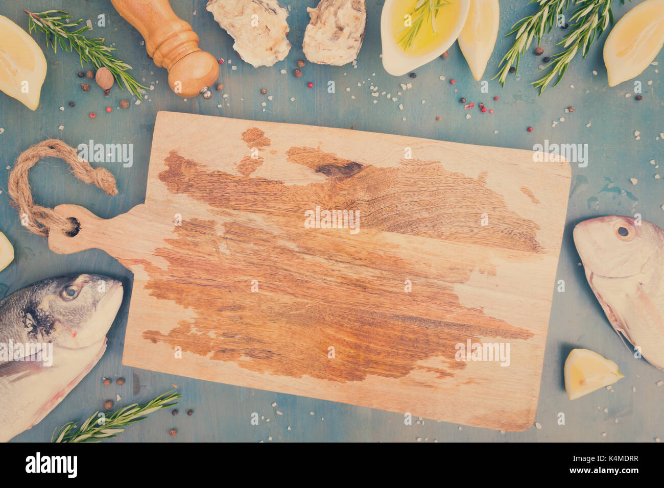 fresh sea fish preparation Stock Photo - Alamy