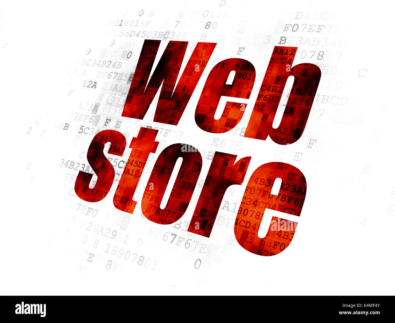 Web design concept: Pixelated red text Web Store on Digital background Stock Photo - Alamy