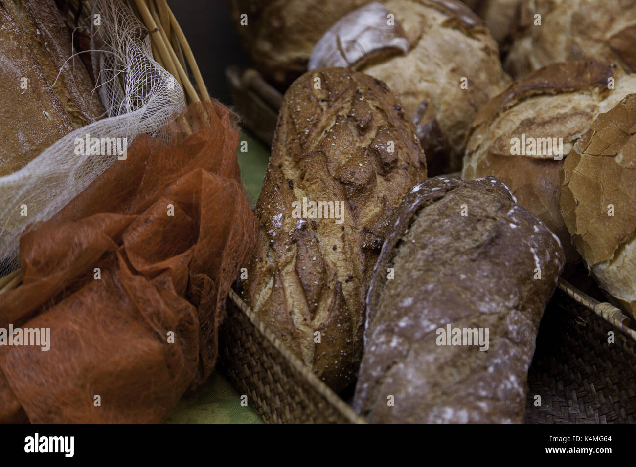 Homemade wheat bread made in traditional way, daily food detail Stock ...