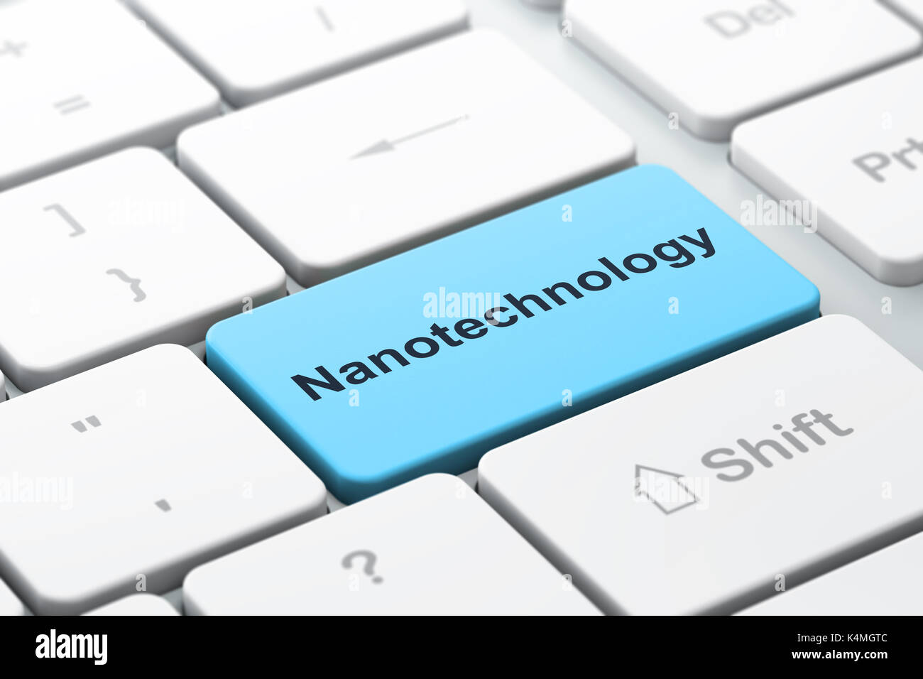 Science concept: computer keyboard with word Nanotechnology, selected ...
