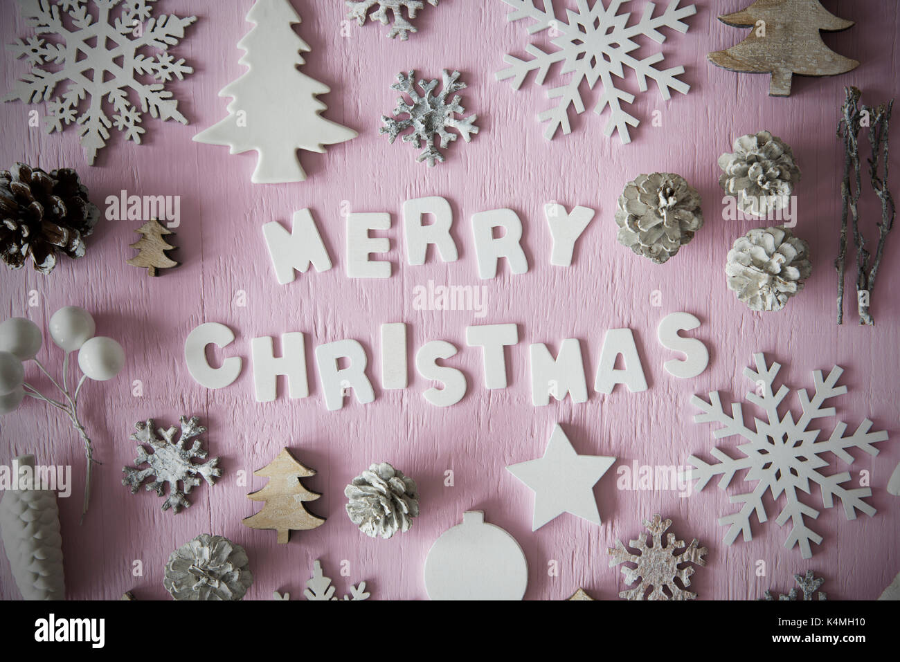 Flat Lay, Letters With Merry Christmas, Frame Stock Photo - Alamy