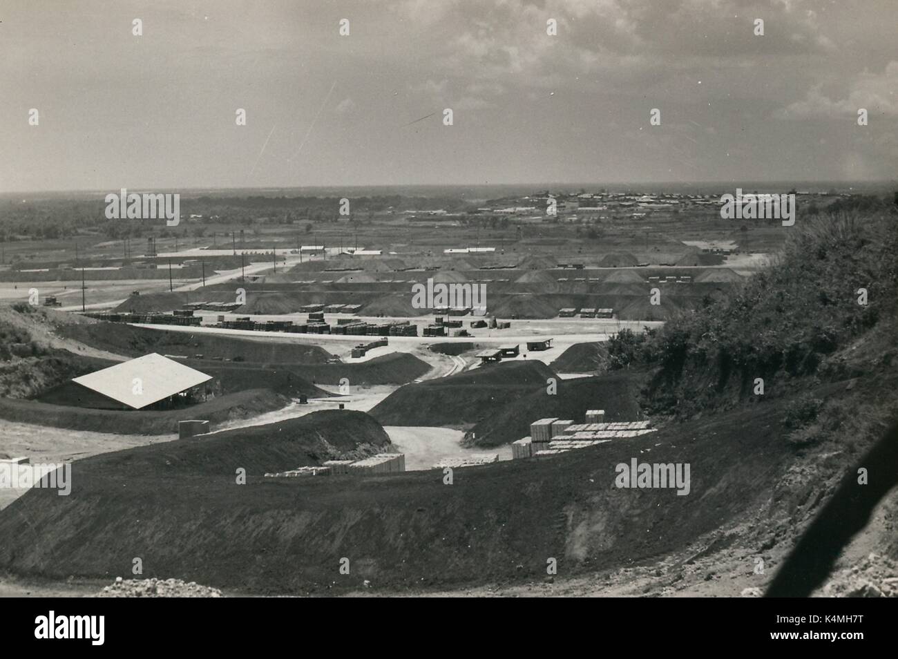 View from a hill above a United States Marine Corps base for the 1st ...
