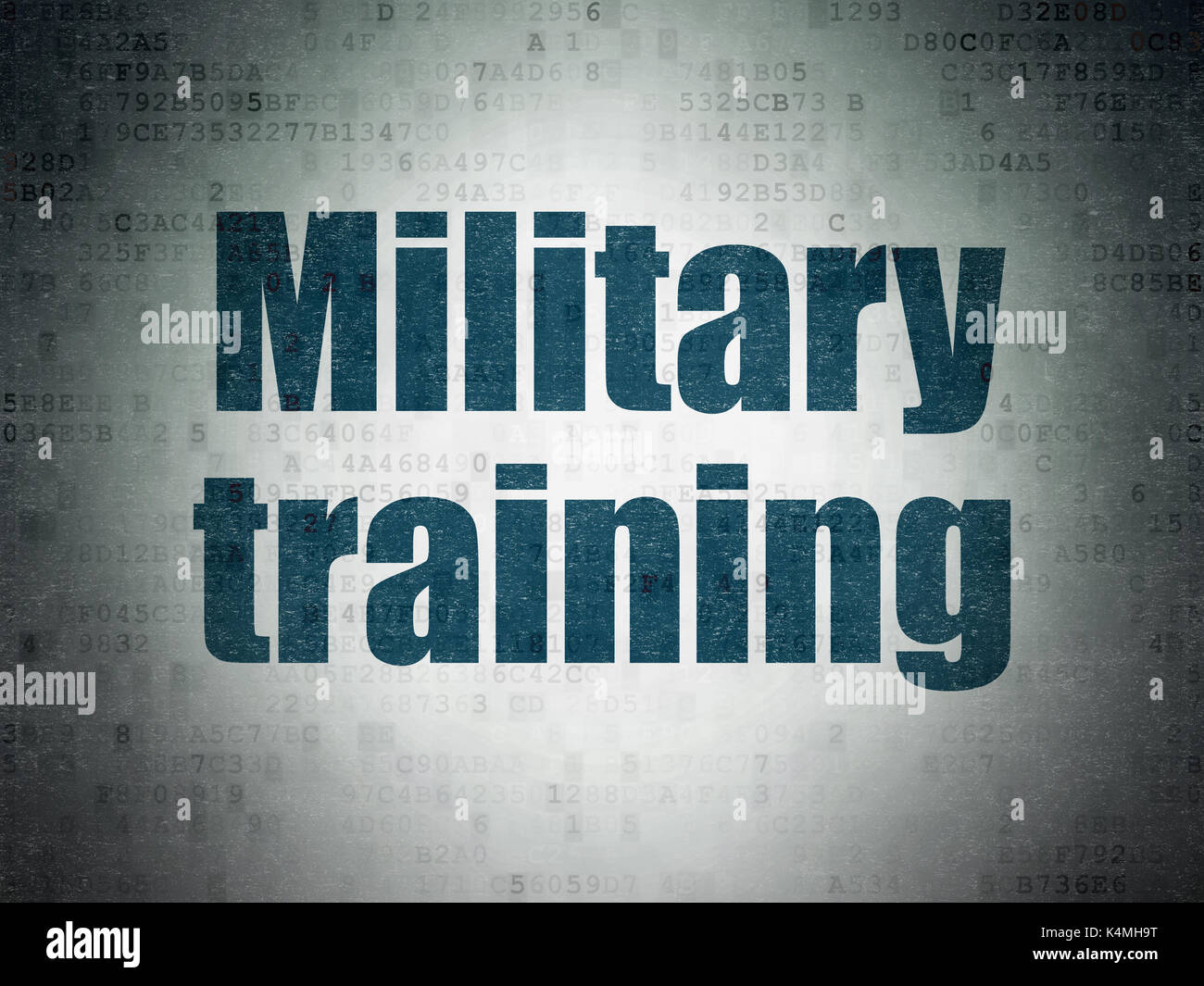 Learning concept: Painted blue word Military Training on Digital Data ...