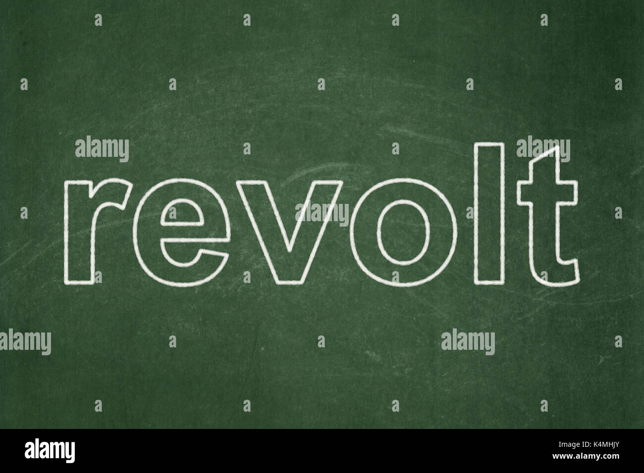 Politics concept: text Revolt on Green chalkboard background Stock ...