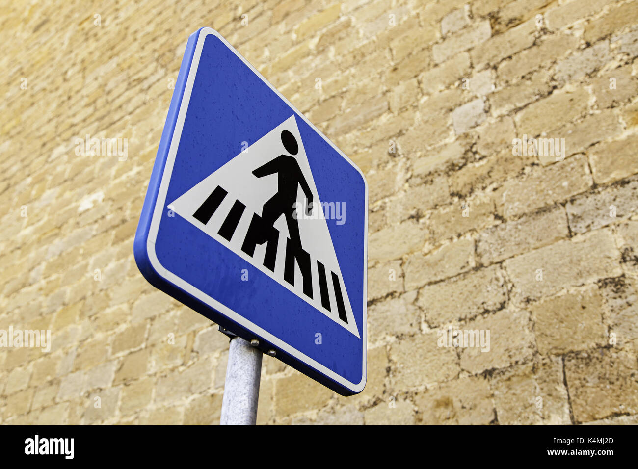 Zebra crossing to safely cross the street, detail of road safety ...