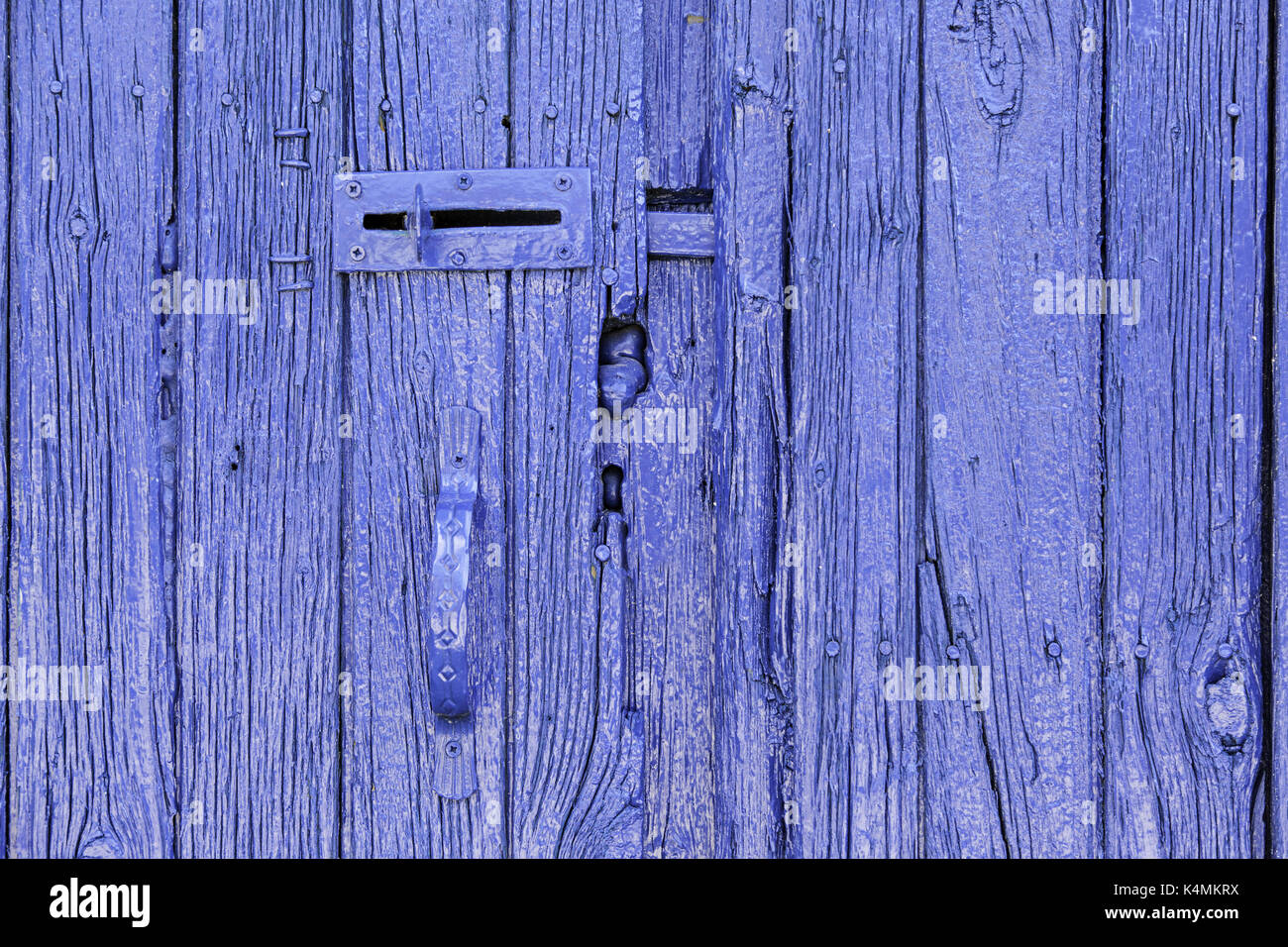 Old blue painted decoration wood, decorated cladding detail Stock Photo ...