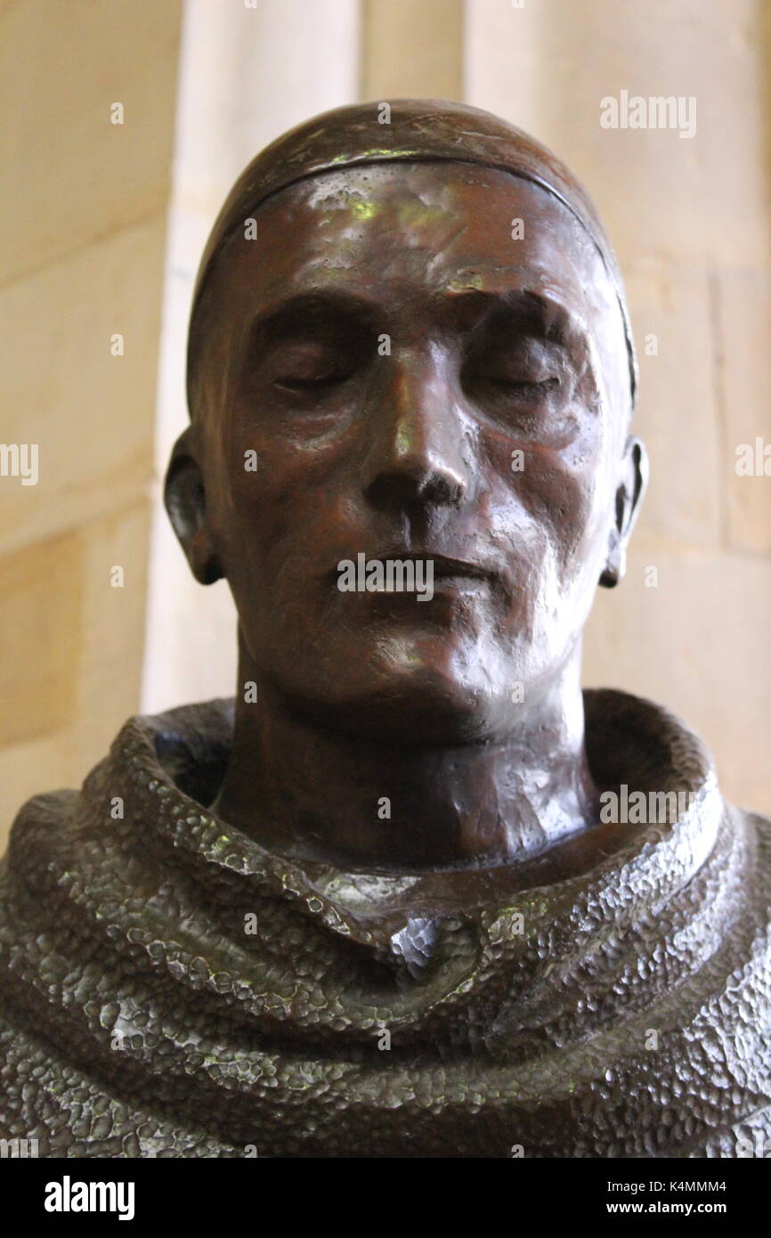 Statue of Saint Aldhelm, Sherborne Abbey Stock Photo - Alamy