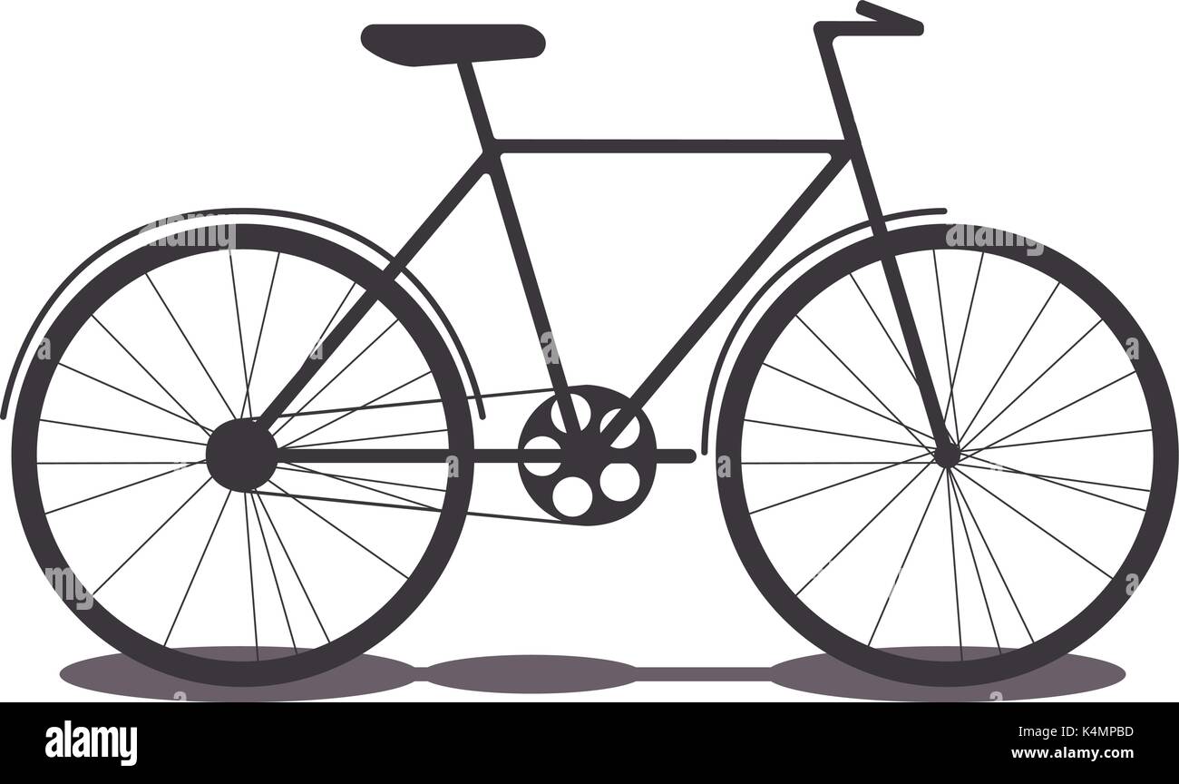 Object transport bike silhouette, isolated vector Stock Vector Image ...