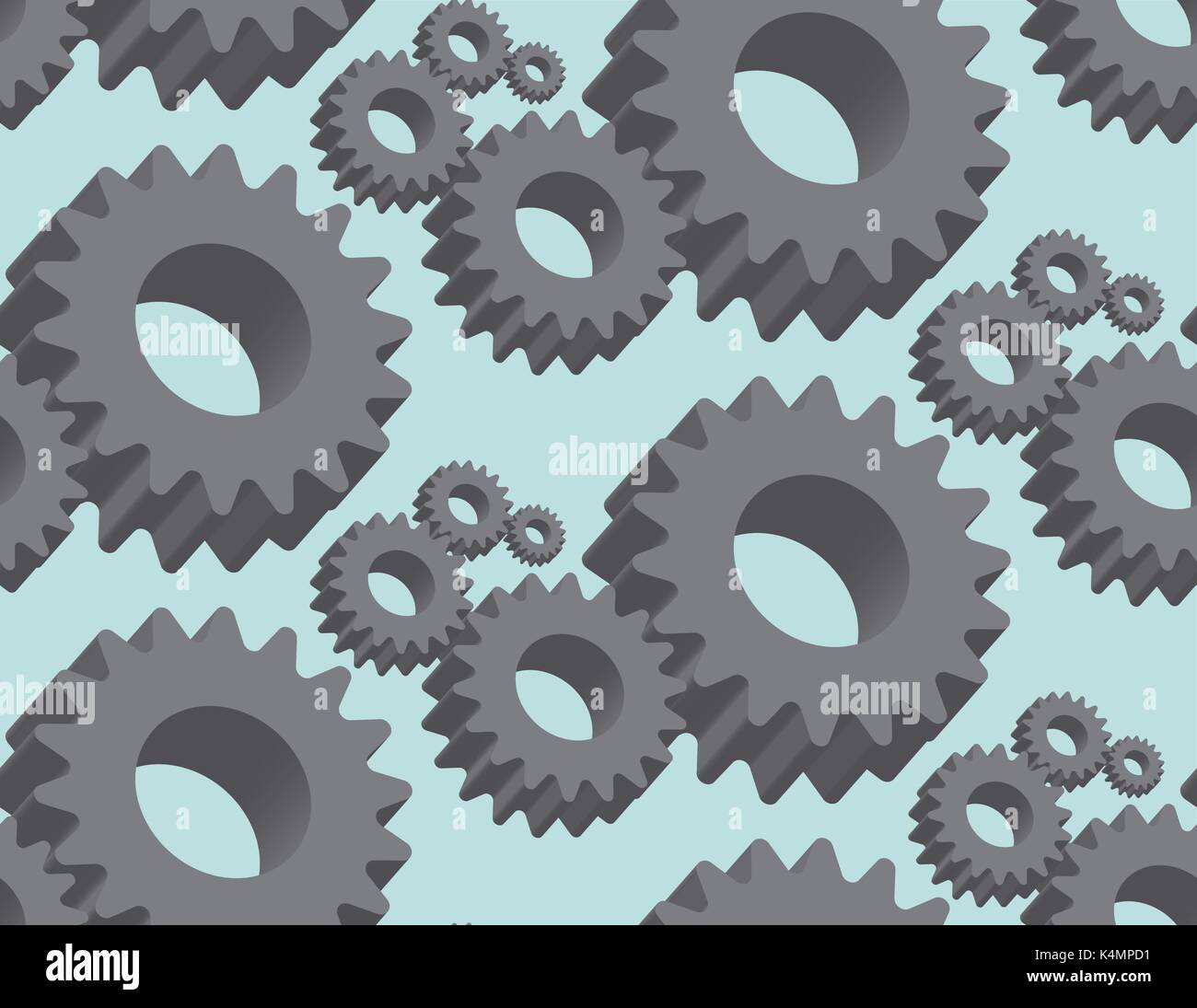 Seamless pattern cogwheel in 3D, vector Stock Vector Image & Art - Alamy
