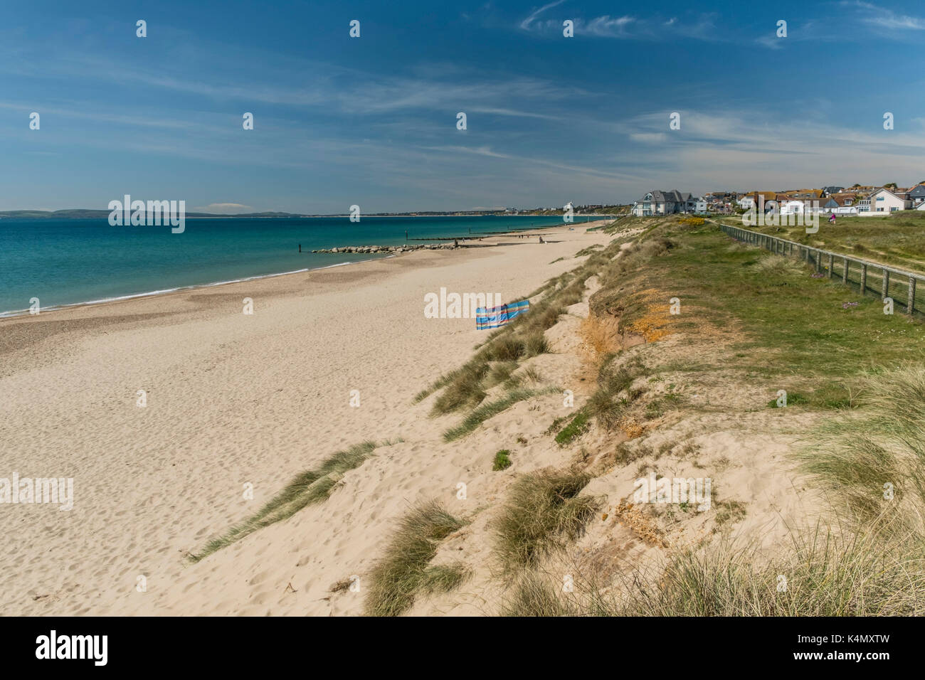 Southbourne Beach looking west to Bournemouth, Poole Bay, Dorset ...